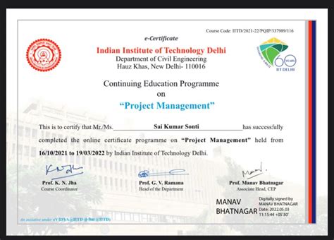 Sai Kumar Sonti On Linkedin Iitdelhi Projectmanagement Experience