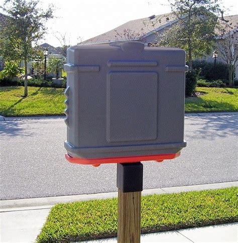 Ez Permit Box Wwindow And 4×4 Post Adapter Gray And Orange Tollis