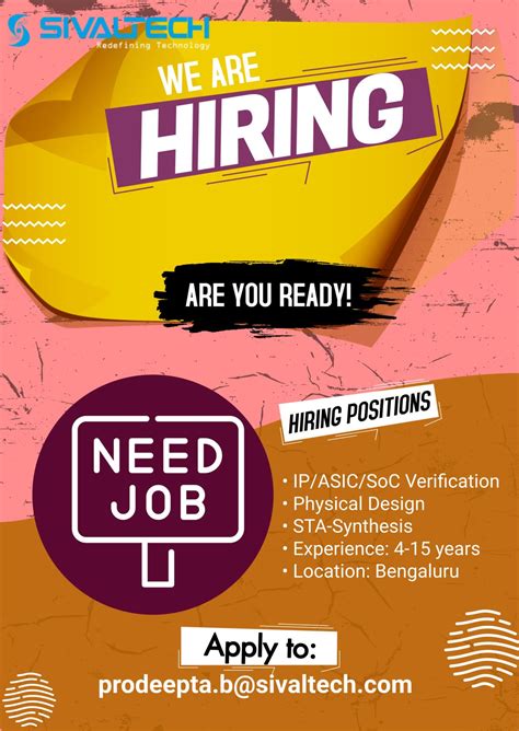 sivaltech on linkedin immediatejoiners vlsijobs