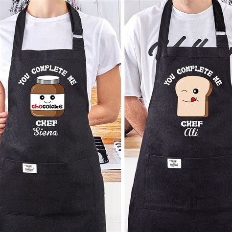 Personalized Matching Couple Apron Set Perfect Christmas T For