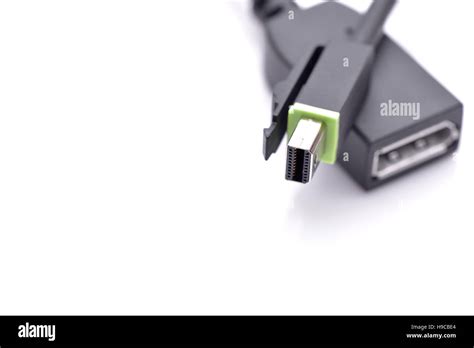 Display Port And Mini Display Port Connectors Isolated On White Background Stock Photo Alamy