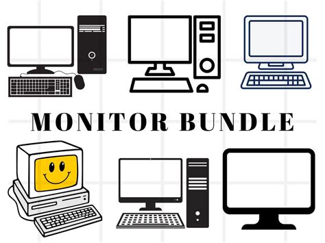 Computer Monitor Svg Computer Svg Monitor Svg Clipart Cut Files For