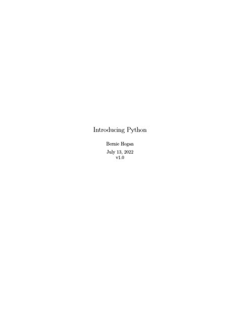 Introducing Python Pdf Software Engineering Computer Engineering