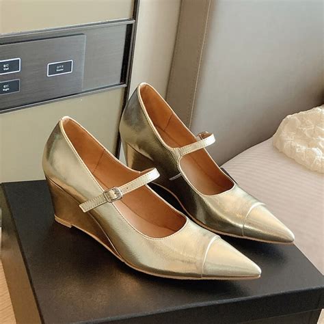 Chiko Kaylia Pointy Toe Wedge Mary Jane Shoes