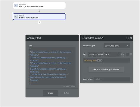 api event arbitrary text holding json format apis bubble forum