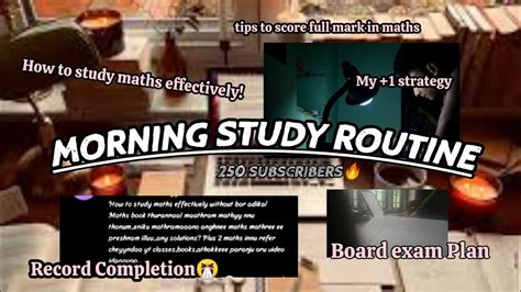 Morning Study VlogHow To Study Maths Effectively Replying On My