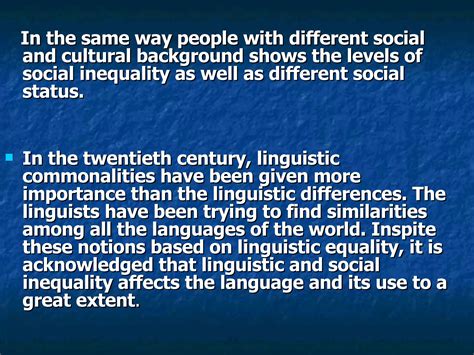 Linguistic And Social Inequality Ppt