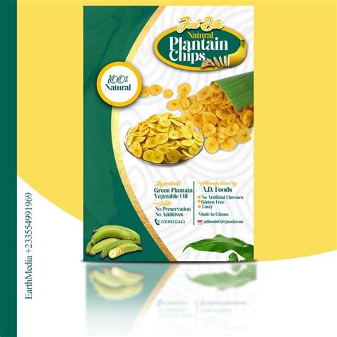 Plantain Chips Label Design