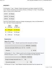 Foreign Exchange Gain Loss Calculation Example For CPA Study Course Hero