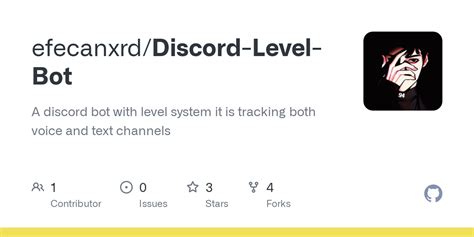 Github Efecanxrddiscord Level Bot A Discord Bot With Level System