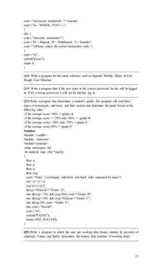 Conditional Structure PDF