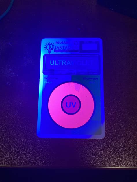 Uv Wavelength Indicator Card R Flashlight