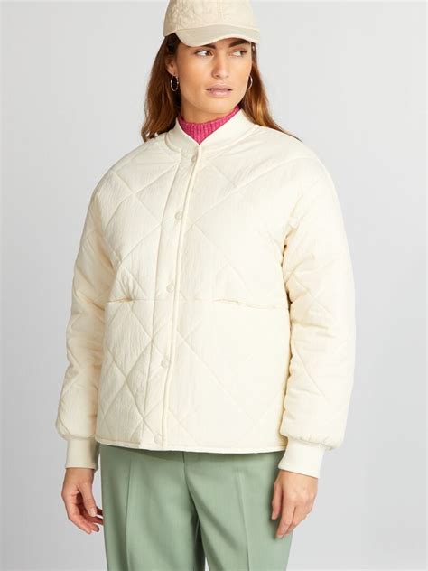 Blouson Matelass Blanc Kiabi