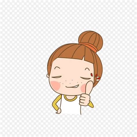 卡通点赞的女孩素材png图片素材下载图片编号qraxrxxy 免抠素材网