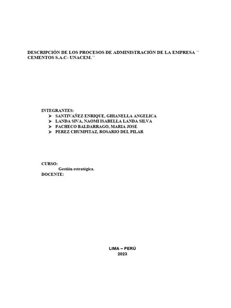 T2 Gestion Estrategica Grupo 5 Pdf Business Gestión Estratégica