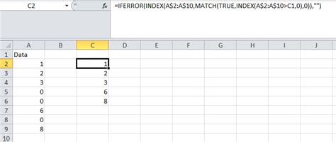 Arrays Make Link To Column Excluding Certain Value S In Excel Stack Overflow