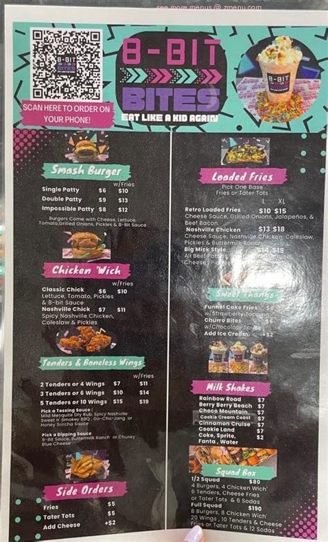 Online Menu Of 8 Bit Bites Restaurant Johnson City New York 13790 Zmenu