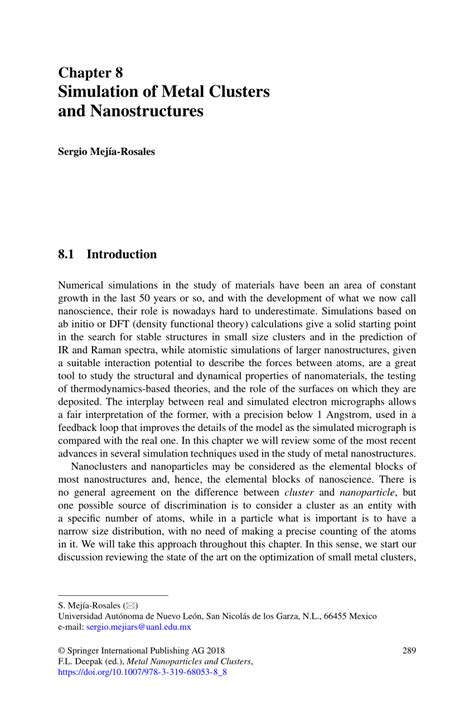 pdf simulation of metal clusters and nanostructures