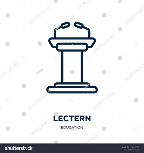 Lectern Icon Education Collection Thin Linear Stock Vector Royalty Free 2218643113 Shutterstock