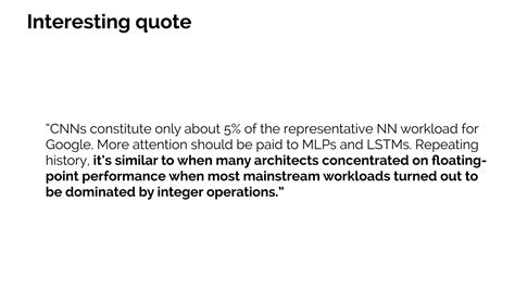 Slides For In Datacenter Performance Analysis Of A Tensor Processing Unit PPT