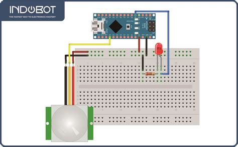membuat lampu otomatis saat ada manusia dengan sensor pir