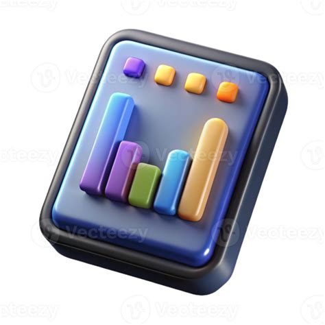 Colorful 3d Bar Chart Data Visualization App Icon 56550894 Png
