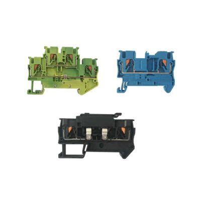 China DIN Rail Spring Terminal Barrier Terminal Push In Cable Connectors China PT 2 5 Feed