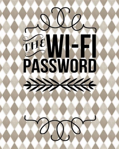 Pin On Wifi Password Guestroom Signs Example And Templates Template
