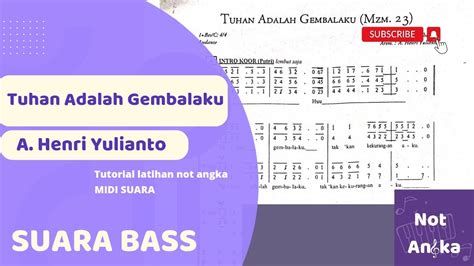 Tutorial Nyanyi Lagu Tuhan Adalah Gembalaku Mazmur 23 Suara Bass YouTube