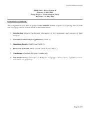 Power System Fault Analysis Group Project Guidelines Course Hero