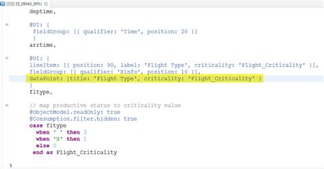 Fiori Element Criticality Data Point Sapcodes