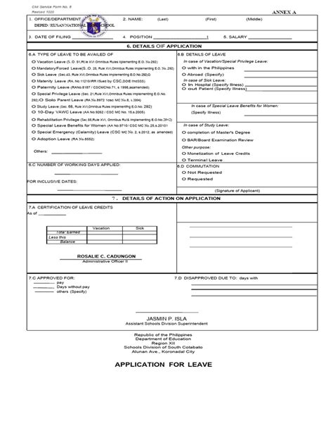 Form 6 Updated 2023 Pdf Social Programs Leave Of Absence