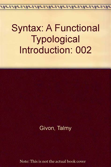 Buy Syntax A Functional Typological Introduction Book Online At Low Prices In India