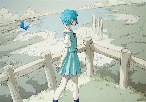Ayanami Rei Angel And Ramiel Neon Genesis Evangelion Drawn By