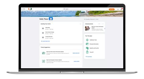 All About The Workday Home Page Workday University Of Miami