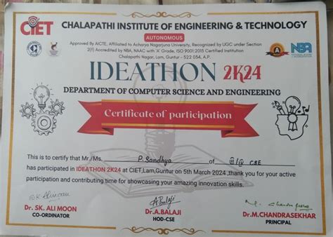 Pulivarthi Sandhya On Linkedin Ideathon Innovation Problemsolving