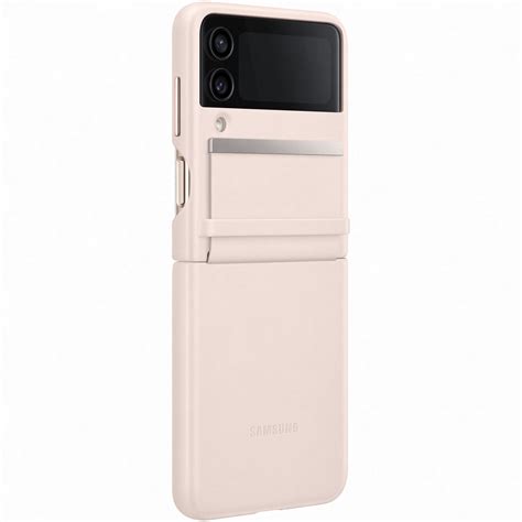 Предпазен калъф Samsung Flap Leather Cover за Galaxy Z Flip4 Peach