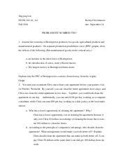 Problemset Pdf Jingying Lin ECON A A Kenny Christianson Fall Due September