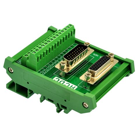 Din Rail Mount D Sub Male Female Interface Module Terminal Block
