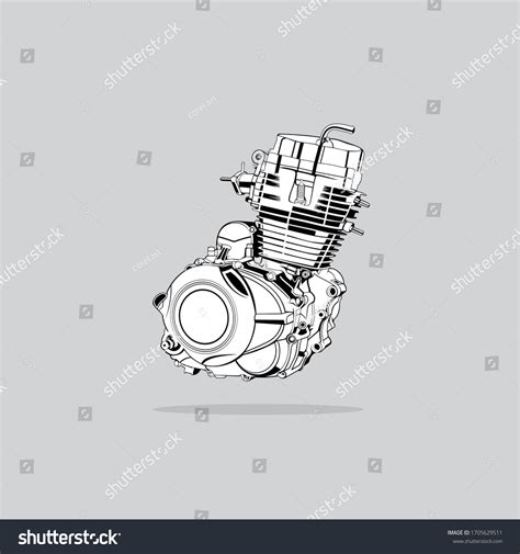 흰색 배경 자동차 엔진 벡터 로고 스톡 벡터로열티 프리 1705629511 Shutterstock
