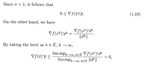 Convergence Divergence A Question About A Proof In Nonlinear