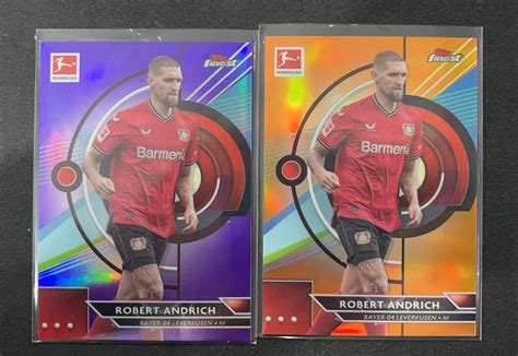 2022 23 Topps Finest Robert Andrich 【长安代卖】德甲 勒沃库森 罗伯特安德里希 紫折 250编 橙折