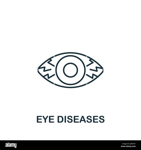 Eye Diseases Icon Simple Line Element Symbol For Templates Web Design And Infographics Stock