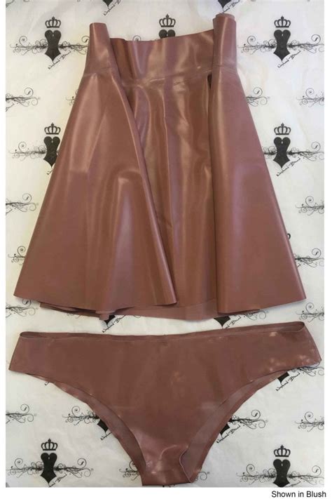 R0069 R1505 Mimi Skating Latex Rubber Skirt And Briefs Set Sizes