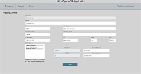 Openadr Vtn Server User Guide Volttron Documentation