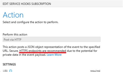 Tfs Genericjson Webhook Returns Bad Request Stack Overflow