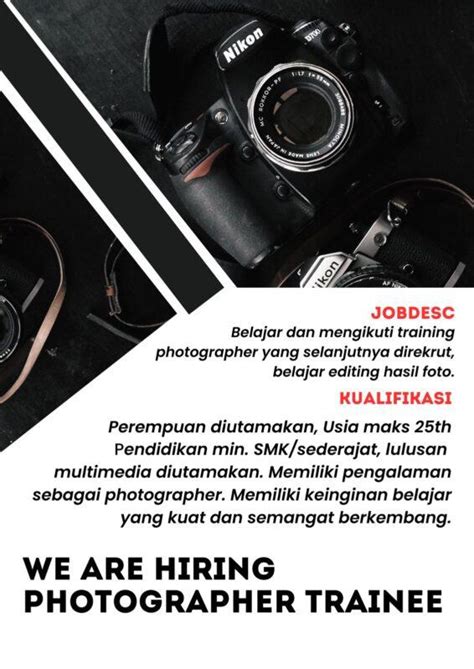 Lowongan Kerja Photographer Trainee Di Lyfe Foto LokerBandung Id