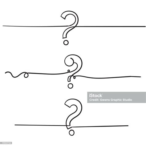 손으로 그린 물음표 세트입니다 낙서 질문 표시 세트 벡터 일러스트라인 아트 스타일 0명에 대한 스톡 벡터 아트 및 기타 이미지 0명 개념 개념 기호 Istock