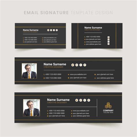 Corporate Business Email Signature Template Set Masterbundles