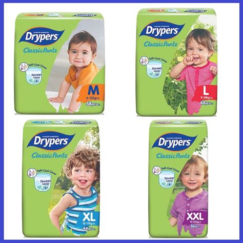 Drypers Classic Pantzm58l48xl44xxl36 Drypers Classicpantz Shopee